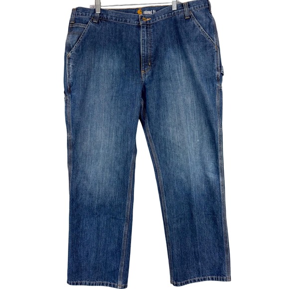 Carhartt | Jeans | Carhartt Carpenter Jeans Mens 42x3 Blue Relaxed Fit ...